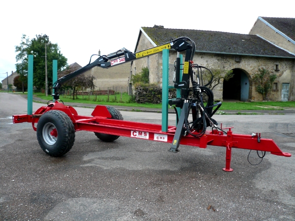 Remorque forestière grue : Matériel forestier CMS - Remorque forestière ...